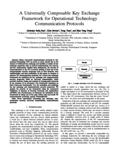 Greenwich Academic Literature Archive - A universally composable key exchange framework for ...